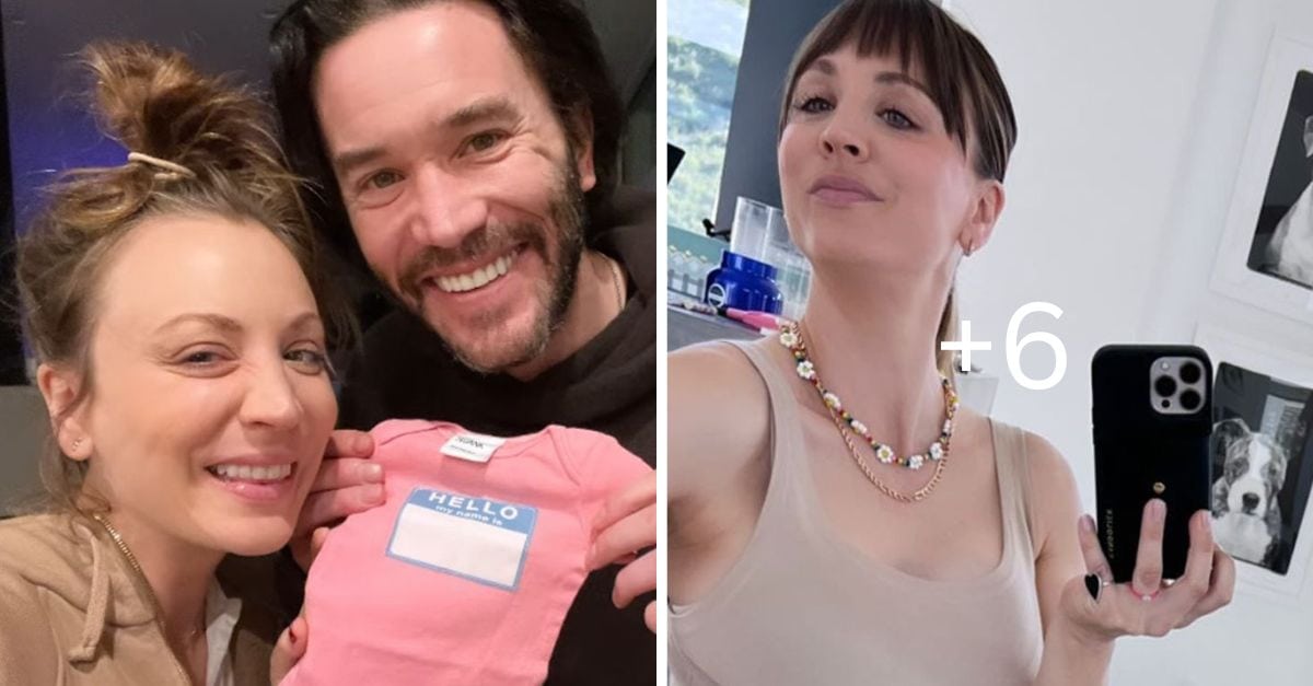 Pregnant Kaley Cuoco Showed Off Growing Baby Bump